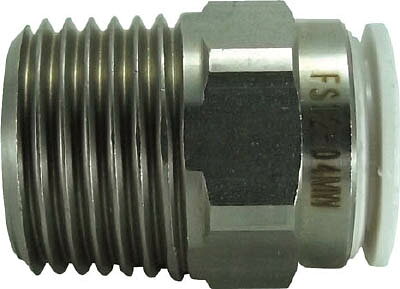 【メーカー型番】FS12-04MW【JANコード】4537327046061【ブランド】チヨダ【特徴】【用途】【仕様】●適合チューブ外径D(mm):12●接続口径:R1/2●質量(g):40.2●使用流体:空気、水●流体温度:-5〜60℃(...