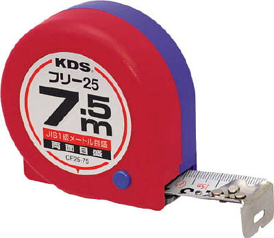 【メーカー型番】CF25-75BP【JANコード】4954183151416【ブランド】KDS【特徴】●裏面は高さ測定に見やすい縦目盛です。●爪が飛びにくい4点びょうです。●スタッドマーク付です。【用途】【仕様】●テープ長さ(m):7.5●...