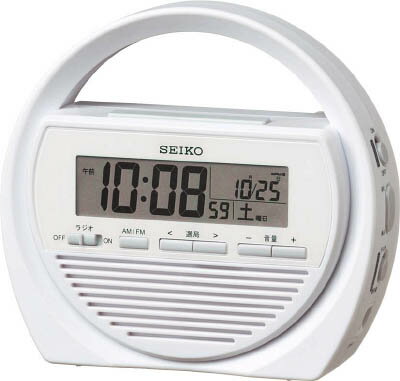 【メーカー型番】SQ764W【JANコード】4517228032431【ブランド】SEIKO 【特徴】●非常時に備え、いつでもそばに置いておきたい懐中電灯付電波時計。ラジオ、非常用ブザー付。手回し充電でスマートフォン含め携帯電話充電も可能で...