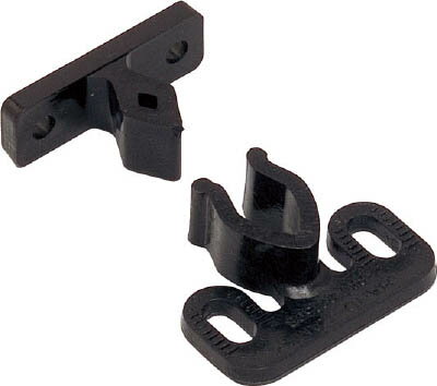 【商品詳細】●構造が簡単で丈夫です。●厨房器、船舶用の各扉に。●かぶせ扉、インセット扉両用に。●色:ブラック●全長(mm):24●押込力(N/kgf):30.4/3.1●引張力(N/kgf):26.5/2.7●メス部:ポリアセタール（POM...