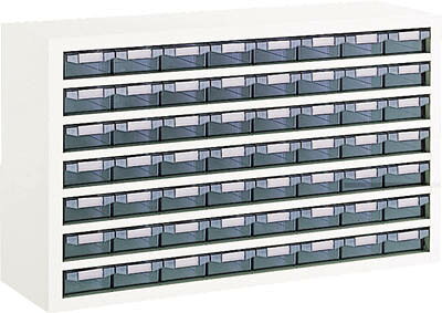 【商品詳細】●横型タイプの部品管理ケースです。●奥行が307mmなので、作業台に置いて使用しても、作業面が広く取れます。●間口(mm):1037●奥行(mm):307●高さ(mm):605●最大積載量(kg/台):210●引出し:A-1 8...