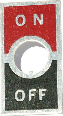 【商品詳細】●ON-OFF表記文字板です。●M6ブッシング用です。●ブッシングサイズ:M6●縦(mm):21●横(mm):11●厚み(mm):0.5●アルミニウム【送料について】北海道、沖縄、離島は送料を頂きます。