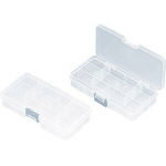 【商品詳細】●本体、フタ、バックル部分が別部品で耐久性抜群です。●細かな収納に最適です。●引っ掛かりを軽減するスマートデザインです。●開けやすい本体スリット加工しております。●細かいパーツや、文具用品など収納可能。●色:クリア●仕切板(枚)...