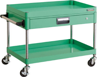 【商品詳細】●深さ48mmの引出しが1段付いており、書類の管理などに適しています。●引出しには飛び出し防止のラッチ機能が付いています。●柱にパイプを採用し組立段替が簡単です。●最大積載量(kg/台):150●均等積載量(kg/段):100●...