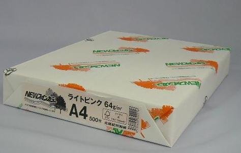 【商品説明】ファインカラー北越NEWファインカラー A4(500) ライトピンクコピー対応形状：カット用途：一般紙材質：普通紙枚数：500【送料について】沖縄、離島は送料を頂きます。
