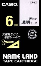 【商品説明】CASIO(カシオ)XR-6Xテープ幅(mm):6テープ色:透明テープ長さ(m):8エコマーク認定品【送料について】沖縄、離島は送料を頂きます。