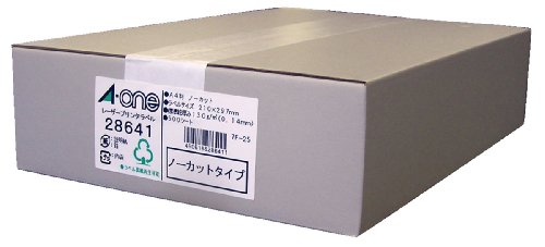 【商品説明】エーワン(A-one)28641マット紙・ホワイト/材質:上質紙+レーザー専用塗工/標準総厚み:120g/(0.13mm)/ラベル厚み:0.07mmA4 1面 ノーカット/シートサイズ:A4判(210mm×297mm)/ラベルサ...