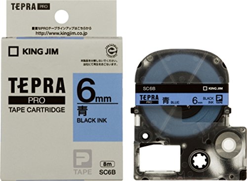 メーカー：キング品番：SC6BJANコード：4971660765607◆テプラPRO・カラーラベル 青/黒文字　／　■　仕　様　■長さ：8m　カラーラベル 青/黒文字　テープ幅：6mm　／メーカー型番:SC6B長さ:8m幅:6mmラベル:青...