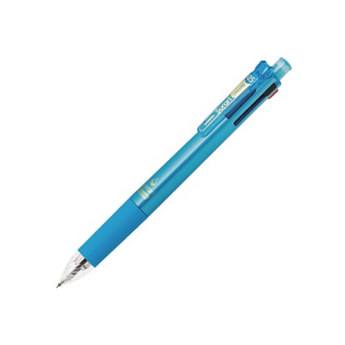 メーカー：ゼブラ品番：B4SAS11-LBJANコード：4901681316724なめらかインクで大人気のスラリに4色のボールペンとシャープ機能が付いたマルチタイプが登場。●ボール径／0．5mm●インク色／黒、青、赤、緑、シャープ●軸色／ラ...