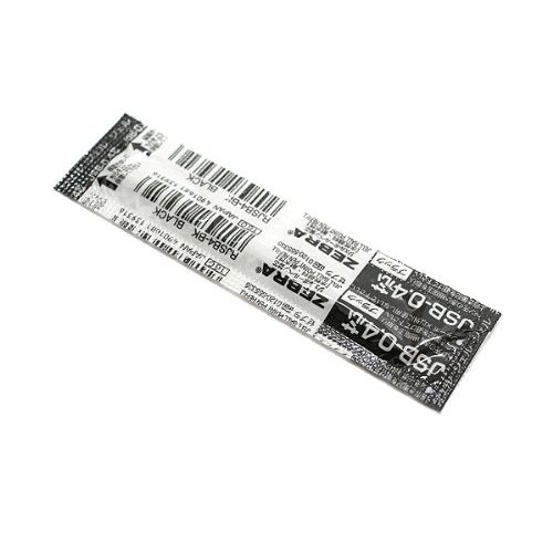 【商品詳細】品番：RJSB4BKゼブラ複合筆記具用の極細ゲルインクボールペン替芯です。※油性に比べインクの減りが早いのでご注意下さい。※シャーボX対応。最大径:2.4mm。全長:67.2mm。重量:1.0g。サイズ：縦=67.2mm横=2....