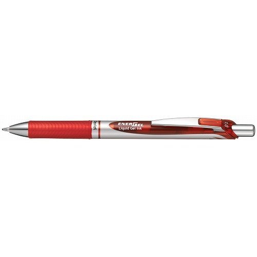 【商品詳細】品番：BL80-B「なめらかな書き味」、「クリアで鮮明な文字」、「汚れにくい速乾性」を兼ね備えた水性ゲルインキボールペン、エナージェルです。・ボール径：1.0mm。・インク種別：水性ゲルインキ。・インク色：赤。・替芯（別売り）品...