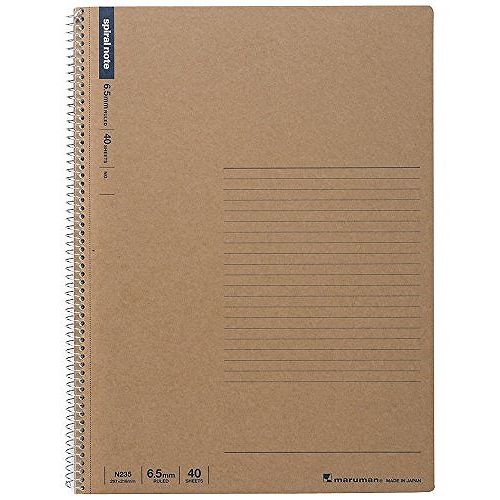 マルマン A4スパイラルノート 横罫40枚 N235JANコード4979093235407あらゆる使用シーンに対応する機能を付加した、マルマンの考えるベーシックノートです。表紙：クラフトボール、筆記用紙　68g／平方メートル◆製本：スパイラ...