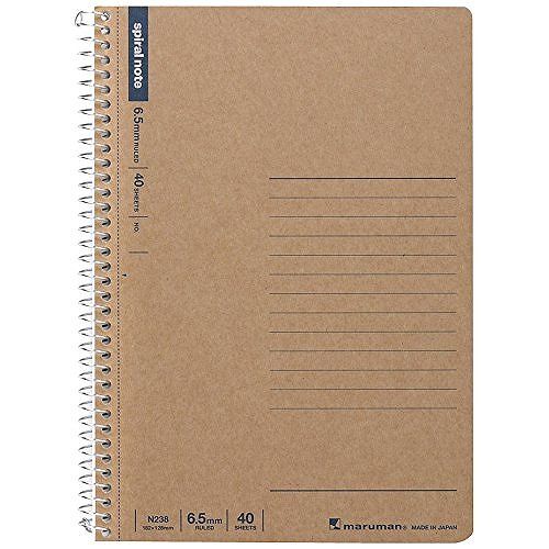 マルマン スパイラルノート B6 ヨコケイ40枚 N238JANコード4979093238408あらゆる使用シーンに対応する機能を付加した、マルマンの考えるベーシックノートです。表紙：クラフトボール、筆記用紙　68g／平方メートル◆製本：ス...