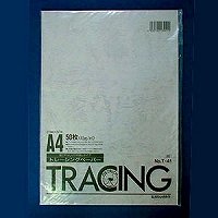 【商品型番】　T-41 A4　【商品説明】　（天のり製本）三菱ツヤ消しトレーシングペーパー◆40gトレス◆入数：50枚