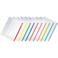 【商品型番】　730　【商品説明】　A4判：横230×縦303mm。シート厚：0.2mm。見出し付。見出しラベル：古紙使用。本体：再生PP製。