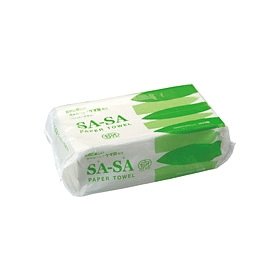 【商品型番】　SA2025　【商品説明】　220×230mm自然にやさしい、非木材パルプ「クマ笹」配合のペーパータオルです。◆入数：200枚
