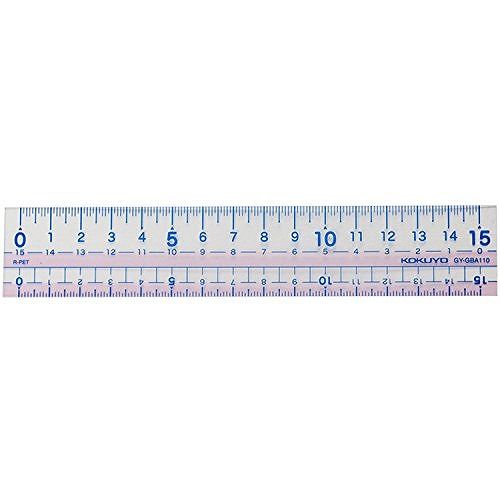 コクヨ 直線定規15CM GY-GBA110PJANコード：4901480208947外寸法:160・30(t1)目盛りサイズ:15cm目盛りが読みやすい、工夫がいっぱいの直線定規。●外寸法:160×30（t1）●目盛りサイズ:15cm●単...