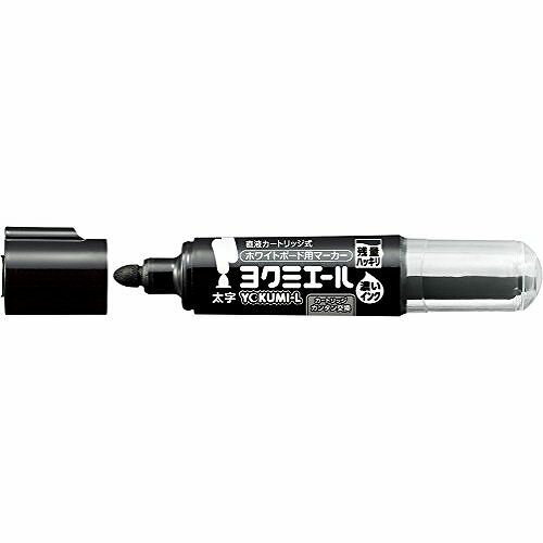 コクヨ ヨクミエール 太字黒 PM-B503DJANコード：4901480287195種類:太字外寸法(軸径・長さ):φ24・135インク残量が見えるので、インクの交換時期が一目瞭然！濃いインク採用で遠い場所からでも筆跡がよく見える！インク...