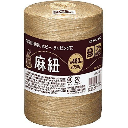 コクヨ アサヒモ 480M ホヒ-35JANコード：4901480293783φ11.5cm×高さ16cm (全長480m:750g)【寸法】 115×115×160mm【巻き長さ】 480m 【色】 ホワイト梱包以外に、ホビーやガーデニン...