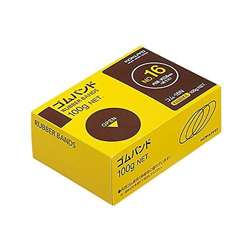 コクヨ ゴムバンドNO.16ハ個入 コム-16JANコード：4901480455983天然ゴム使用の高品質なゴムバンドです。内径38mmで、100g(約680本)入っています。【寸法】直径40mm【内径】約38mm【仕様】No.16、正味1...
