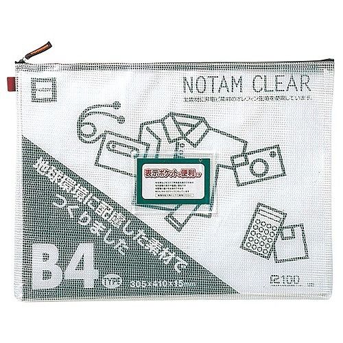 雲州堂 ノータム クリアーB4 レッド UNC-B4-19JANコード：4901881042348【特長1】繊維の入ったクリアー生地で重い物でも安心【特長2】表示ポケット付き【対応サイズ】B4サイズ(410×305×15mm)【本体材質】非...