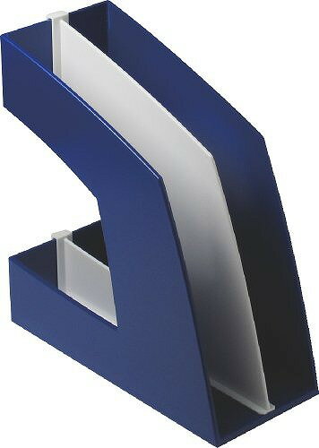 ソニック ファイルボックス タテ ブルー FB-708-BJANコード：4970116033970W107×H253×D247mm重量:448g付属品:仕切り板1枚耐久性に優れた再生樹脂製のファイルボックス。クリップ式仕切板で自由に棚位置を...