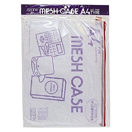 セキセイアゾンメッシュケースパック入りA4タイプレッドAZ-75PJANコード：4974214116016サイズ/縦260×横355×マチ幅15mm材質/ビニール規格/A4サイズ中身が一目で分かり、水にも強いメッシュケース。旅行や外出時の小...