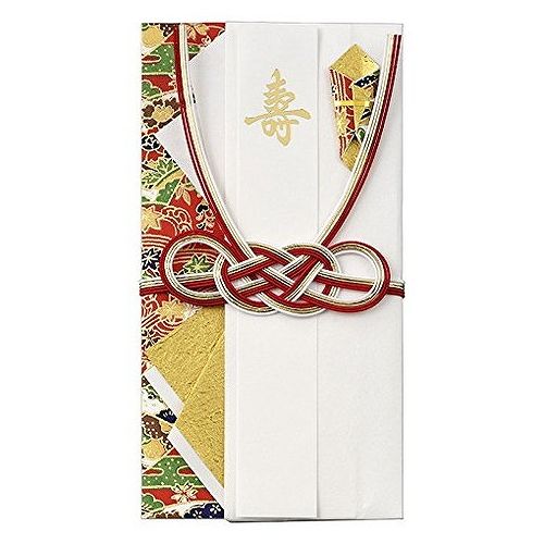 マルアイ彩り真紅キ4RJANコード：4902850470032ふんわりとした風合いの和紙、高級感のあるもみ柄の金紙と、彩り豊かな友禅紙を使用したデザイン金封です。あわじ結びの水引が華やかな印象を演出しています。サイズ：95×180mm短冊：...
