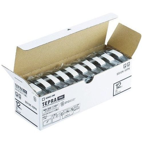キングPROテープエコパック白ラベルSS9K-10PNJANコード：4971660774722【テープ色】白【テープ幅】9mm【文字色】黒【巻長さ】8mテープが10個入ったエコパック。包装材を減らし、環境にやさしいセット。【送料について】北...