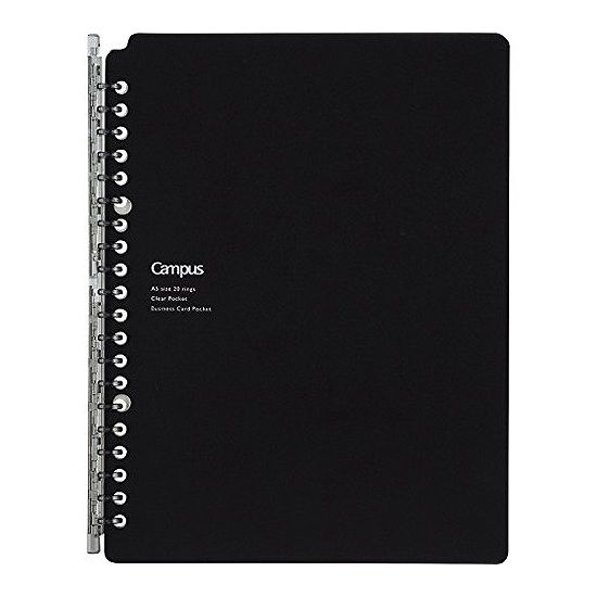 コクヨ スマートリングBIZ A5 黒 ル-SP131D 1冊JANコード：4901480335865◇ インデックスやふせんを貼ってもはみ出しにくいワイドな表紙◇ 書類や名刺を一時保管できるポケット付き◇ 中身が見えない不透明表紙◇ スリ...