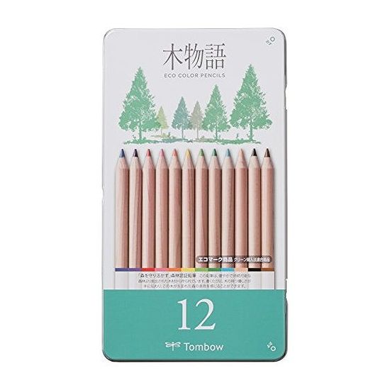 トンボ 缶入リ色鉛筆S木物 CB-RS12C 1個JANコード：4901991021950◇ 世界の森林保全に貢献する森林認証(PEFC)材を使用◇ 温かな木目を活かしたデザイン◇ 木の優しい肌触りを活かした表面仕上げ◇ タイプ／12色セッ...