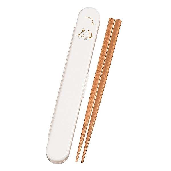 【商品説明】手になじむ使いやすいサイズ感　可愛いしぐさに気分ほっこり【商品情報】■サイズ約 幅18.9×奥行2.9×高さ1.4（cm）■材質箸箱：ABS樹脂　箸：天然木■生産国日本製■セット内容箸・箸箱■備考食洗機使用不可　※こちらの商品は...