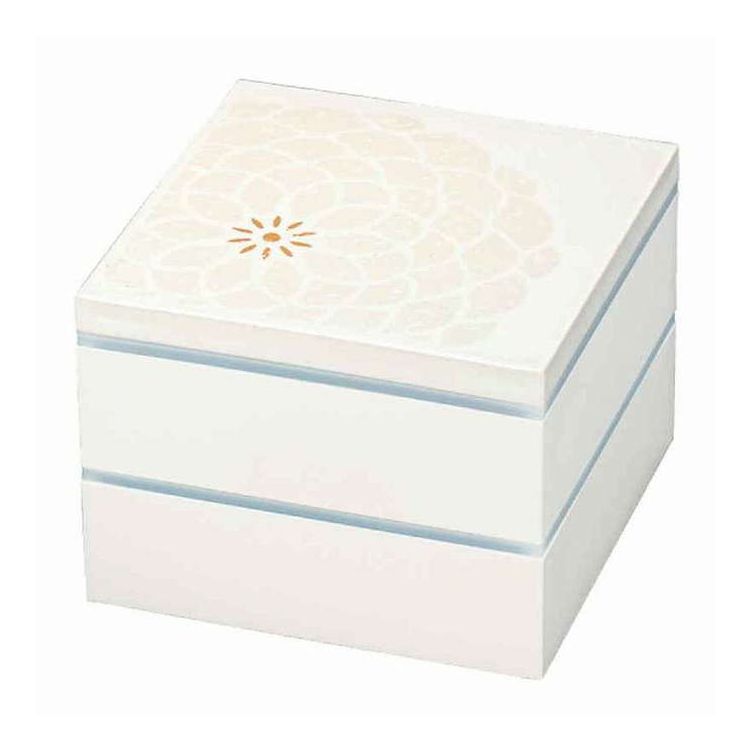 【商品説明】食卓に春が来たような華やかさの二段重『百華』です。見る角度でキラキラ変わる偏光パール塗装を施しています。内蓋付きで汁がこぼれにくい仕様です。【商品情報】■サイズ約 幅15×奥行15×高さ11.6（cm）■材質蓋・本体：ABS　中...