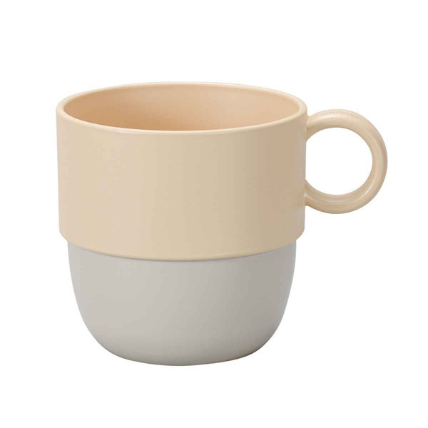 【商品説明】マグカップです。ナチュラルなカラーでお手持ちの食器にも馴染みやすいです。使わない時は積み重ねて収納できます。食洗機・電子レンジに対応しています。【商品情報】■サイズ約 幅10×奥行7.5×高さ7.5（cm）■材質PBT樹脂とAB...