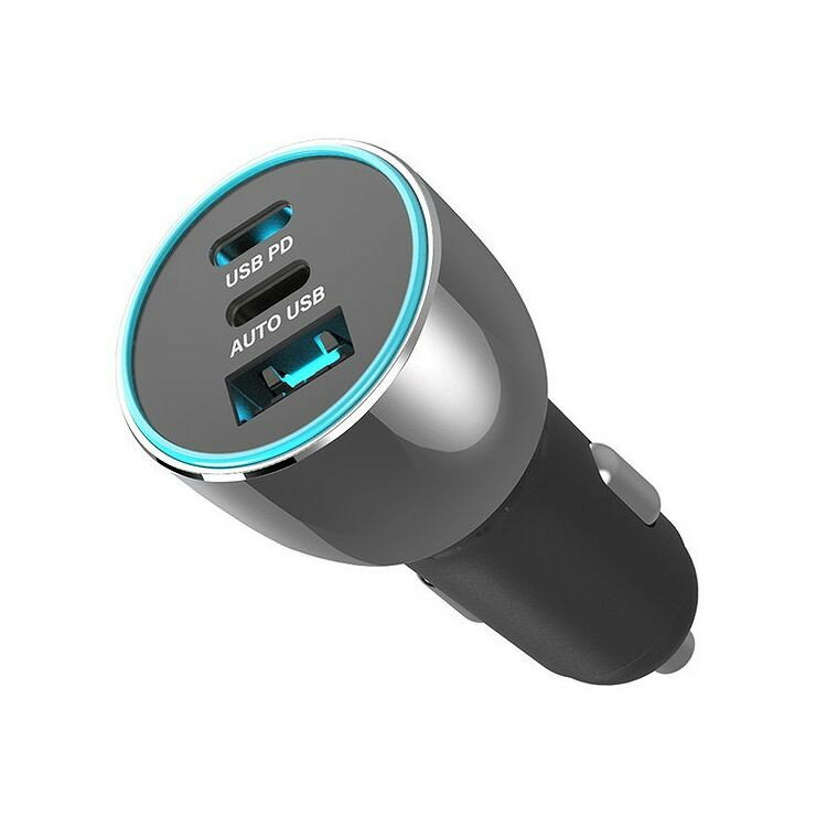【商品説明】●車のDCソケットを3ポートのUSB電源に変換。PD30W対応が2ポート搭載。●USBPD(PowerDelivery)規格対応USBType-Cポート：各ポート最大30W。出力自動切替12V2.5A,9V3A,5V3A※PD充...