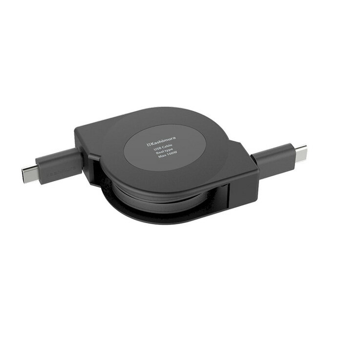 【商品説明】充電＆同期USBケーブル　C to CUSB Type-Cポート搭載端末をPC/スマートフォン/タブレット等を充電。持ち運びに便利コードを巻き取って収納できるリール式。eMarker内蔵　最大対応100W(20V5A）スマートフ...
