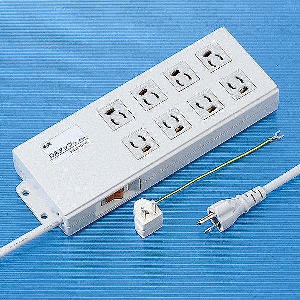 【商品詳細】3P・8個口の抜け止めタイプで集中スイッチ、マグネットが付いたタップ。3Pコードタイプ。●抜け止めの差込口ですので、不意のプラグ抜けがなく安心して使用できます。●マグネット付きですので、スチール製デスクなどに仮固定が可能です。●...