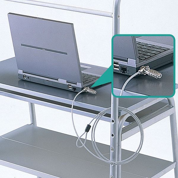 【商品詳細】設定が簡単な4桁ダイヤル錠とワイヤーの一体型タイプ。●ノートパソコンのセキュリティスロットに簡単取り付けられ、盗難からノートパソコンを守ります。●セキュリティスロットに差して、ダイヤルを回すだけの簡単4桁ダイヤル錠タイプです。●...