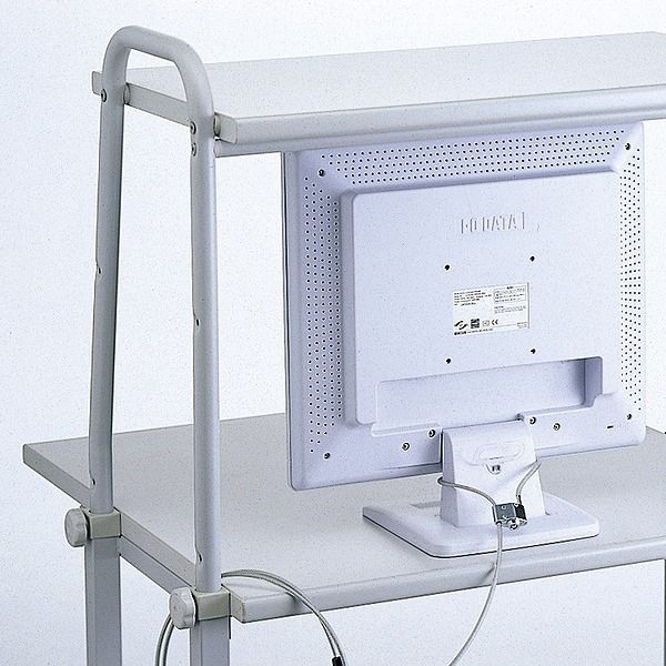 【商品詳細】液晶の首部分に取付け。軽量で高価な液晶ディスプレイを盗難から守ります。●机などの固定物にワイヤーを結び、液晶ディスプレイの首部分に施錠をします。●液晶ディスプレイの首部分にワイヤーを縛りつけ、盗難から守ります。●CRTディスプレ...