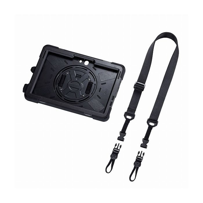 【商品説明】●360度回転するハンドル、スタンド付きの耐衝撃ケースです。●スタンドは横置き、縦置きの両方に対応しています。●耐衝撃素材で、Surface Go2を外部からの衝撃から守ります。●着脱可能なショルダーベルト付きです。●タッチペン...