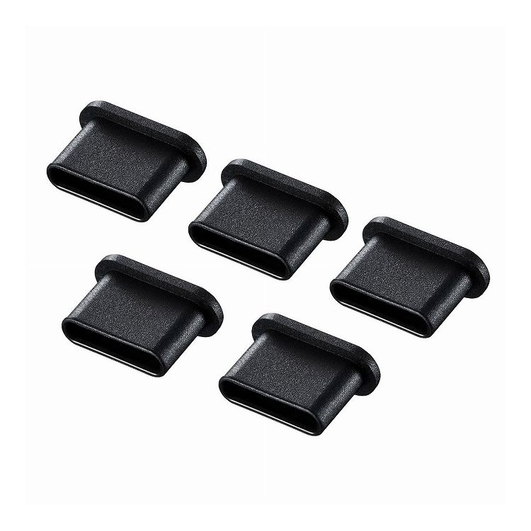 【商品特長】AV機器をホコリ、酸化から守る。USB Type-Cコネクタ用。ブラック。●使わない時のスマホやパソコンのType-Cコネクタをホコリから守ります。●5個入りです。ご注意 ※お使いの機種により対応しない場合がございます。 ※本製...