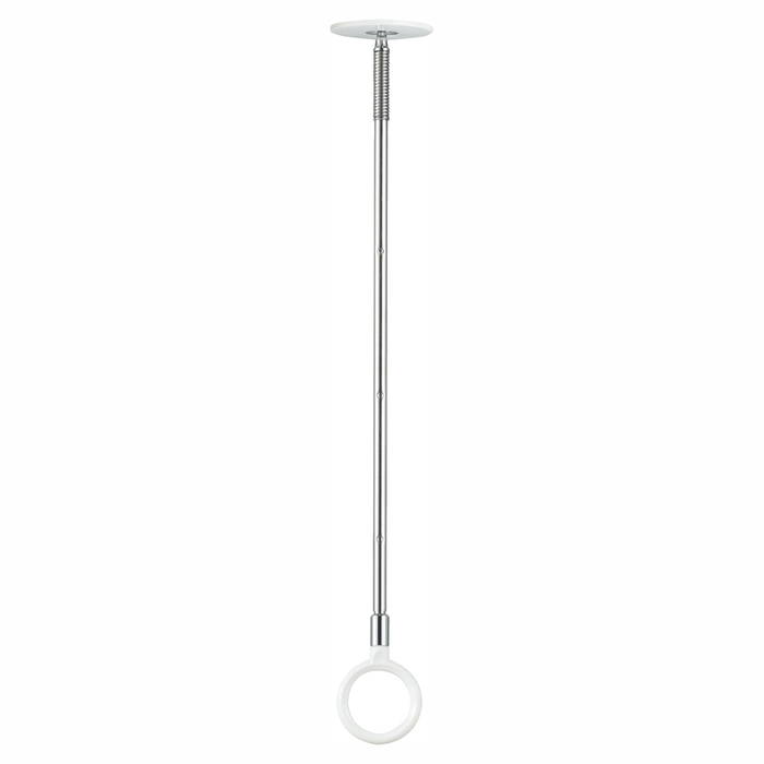 【商品詳細】天井に穴を開けて設置する、フラットな半埋込タイプの室内物干金物になります全長：450-540-630mm　目安荷重8kg材質本体：亜鉛ダイカスト＋樹脂　ポール：ステンレス＋亜鉛ダイカスト【送料について】北海道、沖縄、離島は送料を...