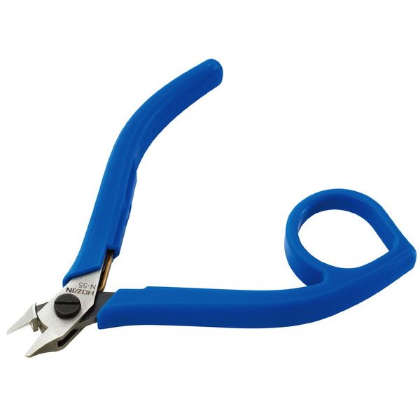 【商品詳細】フルフラッシュカットタイプ●全長(mm)：105●切断能力(mmφ、mm2)：銅線・1.0、銅より線・0.9●硬度HRC：本体/46、刃部/58●重量(g)：40●ESD管理値(Ω)：接地抵抗 Rg1×10(12)●フルフラッシ...