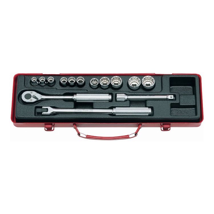 【スペック】●差込角("SQ)：3/8●入組数：14個●メタルケース(mm)：W415×H120×T50●重量(g)：2270【セット内容/付属品】12角ソケット：8・9・10・11・12・13・14・17・19・21・22mm(3405M...