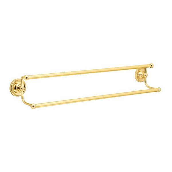 【商品特長】エレガントな二段式タオル掛けです。取付用ネジ付属。石膏ボードへの取付は、別途石膏ボード用取付部品をお求め下さい。(2ヶ必要 【石膏ボード取付部品　PL4(640517)】【カラー】金色【商品サイズ】幅752×高さ132×奥行12...