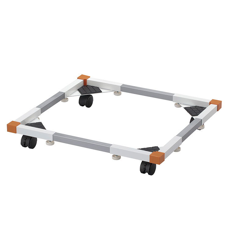 【商品説明】キャスター付きで洗濯機の移動が簡単にできる洗濯機置き台です。ドラム式洗濯機に対応した高剛性フレーム仕様です。ウレタン巻きの大型キャスターなので滑りにくく振動を吸収します。コーナーにはオレンジのラバー材を採用しています。幅、奥行き...