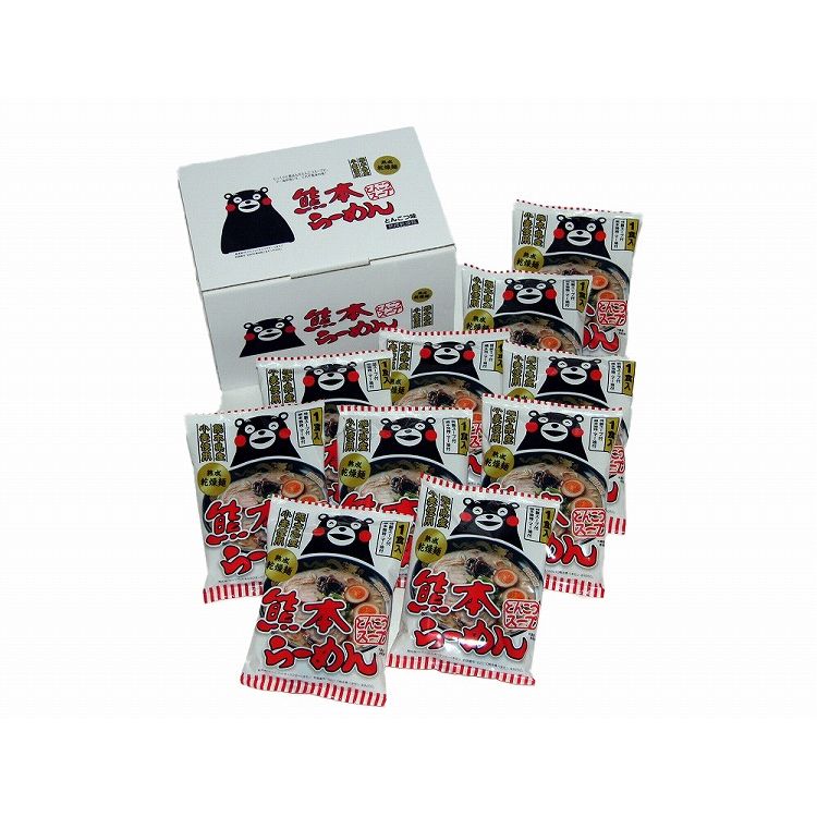 【商品特徴】じっくり煮込んだとんこつスープにマー油（調味油）を加えた味は驚くほどにまろやか。麺は熊本県産小麦粉使用で、生麺をしっかりと熟成させた熟成乾燥麺。お鍋ひとつの簡単調理でお召し上がりいただけます。【商品区分】食品【保存方法】常温【原...