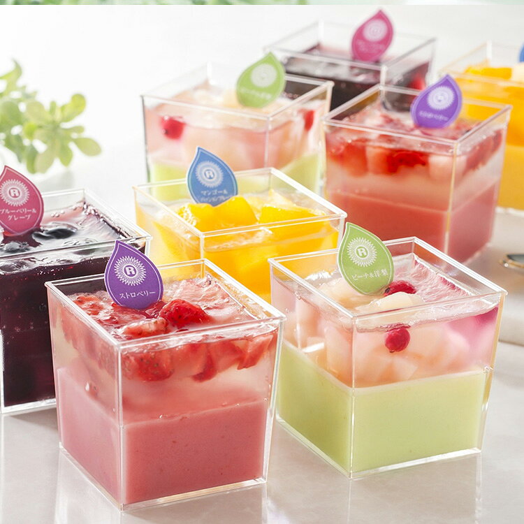 【商品詳細】みずみずしいフルーツを果汁感のあるプリンやゼリーにとじこめました。ご家族やご友人で楽しめる、華やかな果実のデザートです。原材料(アレルギー表記含む):【ストロベリー】いちご（モロッコ産）、いちご加工品（いちご、砂糖）、水あめ、砂...