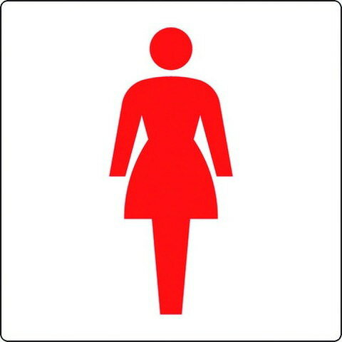 【商品詳細】●壁面へ直接固定するタイプのトイレ表示です。●トイレ入口への設置に。●取付仕様：壁面タイプ●縦(mm)：100●横(mm)：100●表示内容：女性ピクト●厚さ(mm)：3●2018年(平成30年)4月20日改正 JIS Z 91...