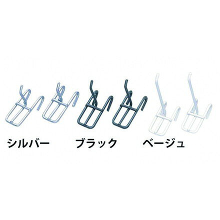 【商品スペック】特長●メッシュパネル用のフックです。●帽子やハンドバッグなどちょっとしたものを掛けるのに便利です。●1セット2個入りです。用途仕様●間口(mm)：60●奥行(mm)：28●長さ(mm)：53●耐荷重（約）：全体1kg仕様2●...